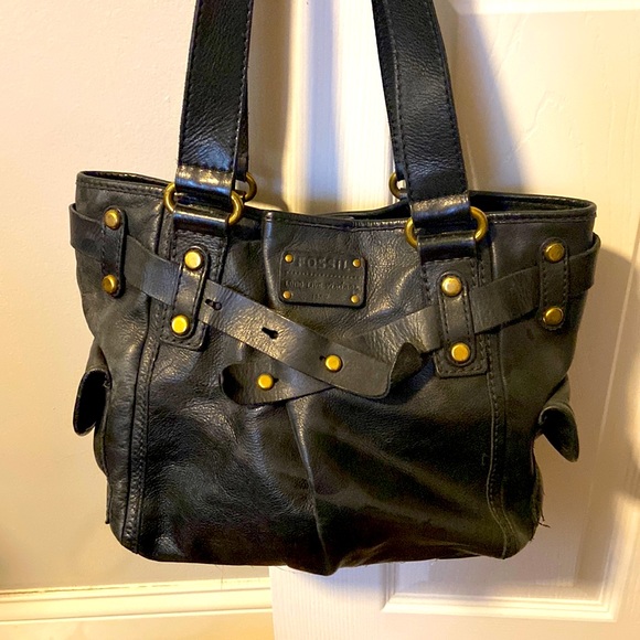 Fossil | Bags | Fossil Black Vintage Tote | Poshmark